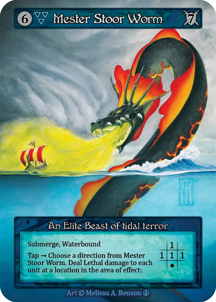 Mester Stoor Worm, An Elite Beast of tidal terror – Midgard Games