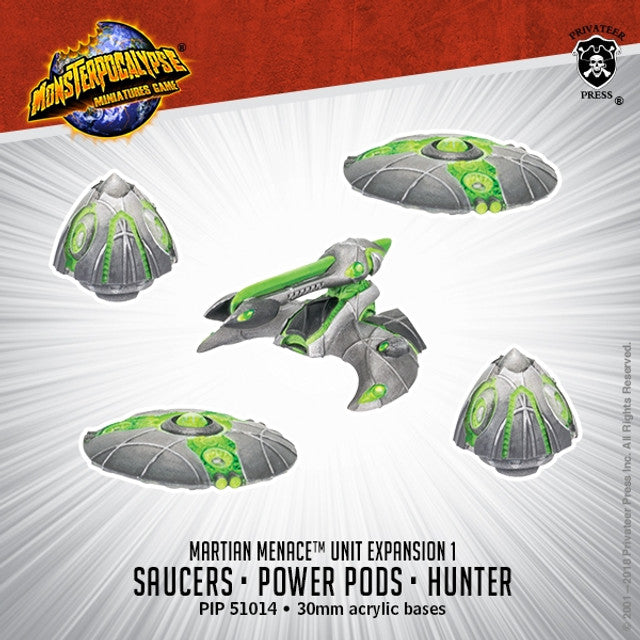 Martian Menace Unit: Saucers, Power Pods, & Hunter – Midgard Games